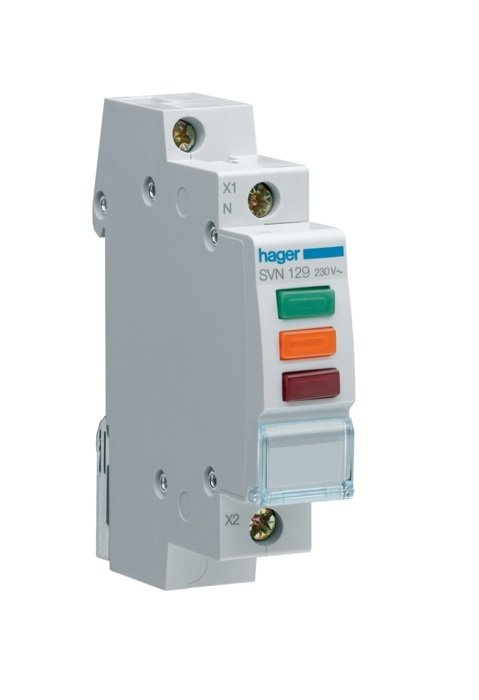 LED Leuchtmelder 3fach rot/grün/ orange 230V AC 1PLE Hager SVN129
