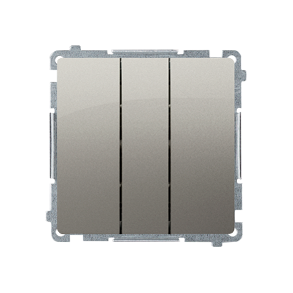 Taster (Modul) 3 fach mit Beleuchtung 230V satin matt Kontakt Simon ...