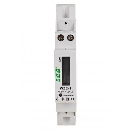 Stromzähler Einphasig 45A MID geeicht Plombe LCD Digital WZE-1 F&F ...