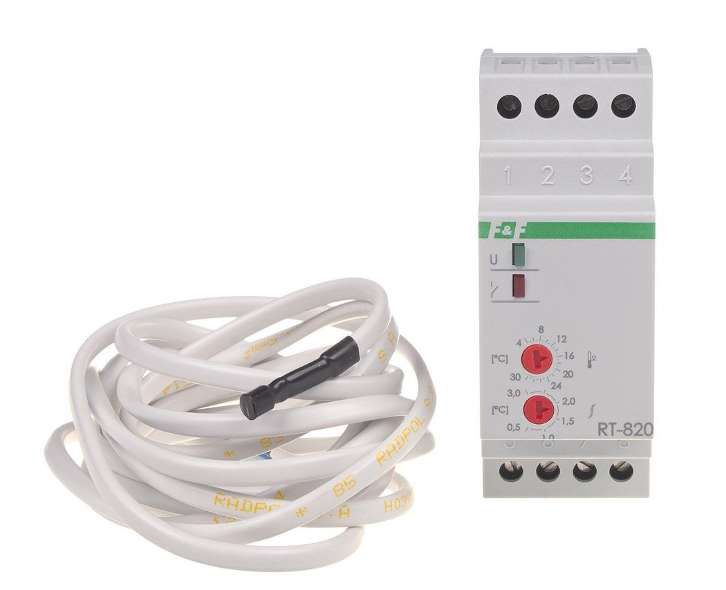 F&F RT-820 Temperaturregler 230V AC 16A Temperaturregelbereich 4°C bis 30°C DIN