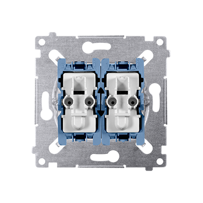 Doppel- Kreuzschalter (Mechanismus) 10AX 250V Kontakt Simon SW7/2XM ...